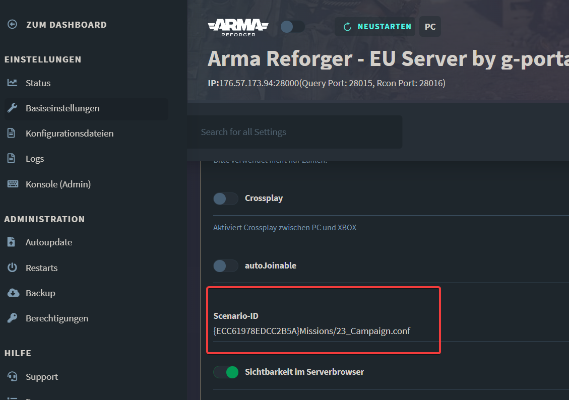How do I install workshop scenarios on my ARMA Reforger server? - GPORTAL Wiki