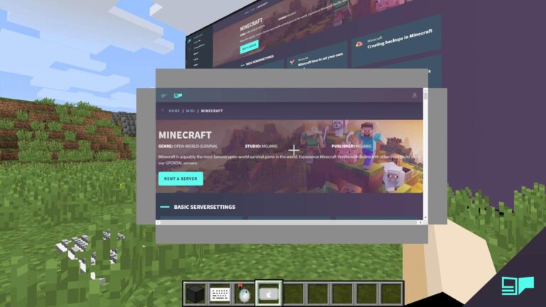 Minecraft Web Display Mod - Browse online in Minecraft | GPORTAL Wiki